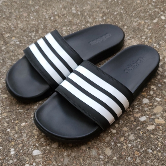 adidas | Shoes | Adidas Adilette Comfort Slides Sandals Black 8 | Poshmark
